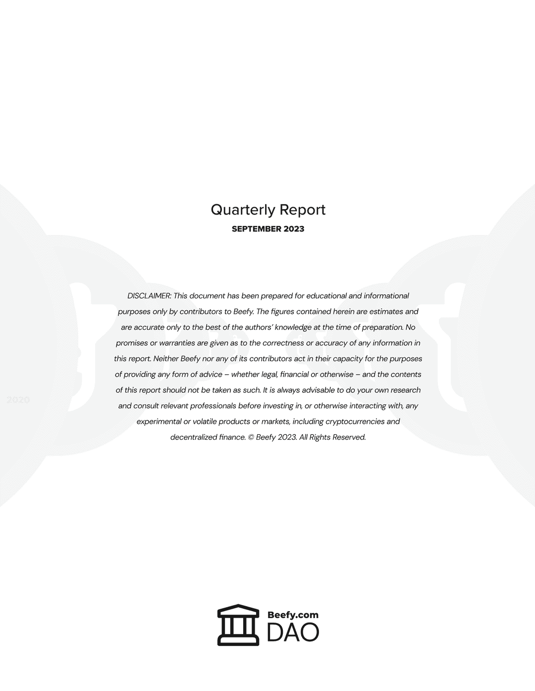 Quarterly Report Q3 2023 - Beefy